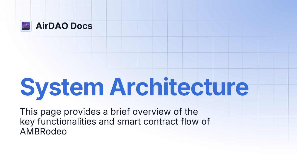 System Architecture | AirDAO Docs